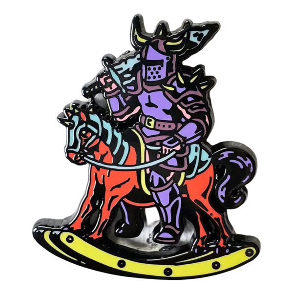 Hobby Horse Knight Enamel Pin - Nerd Herd