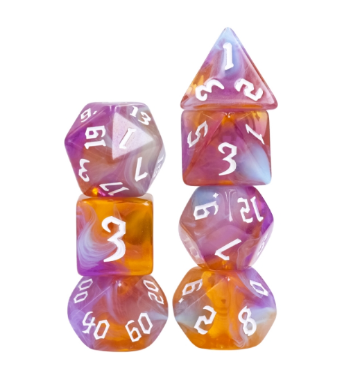Amethyst Sunset Dice Set - Nerd Herd